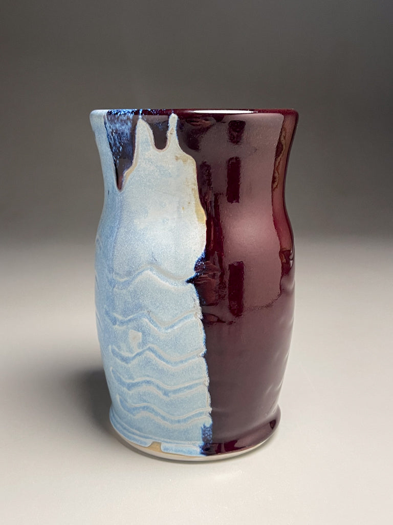 Carved Vase in Red, Blue, Purple 8.25"h (Bryan Pulliam) – Ben Owen Pottery