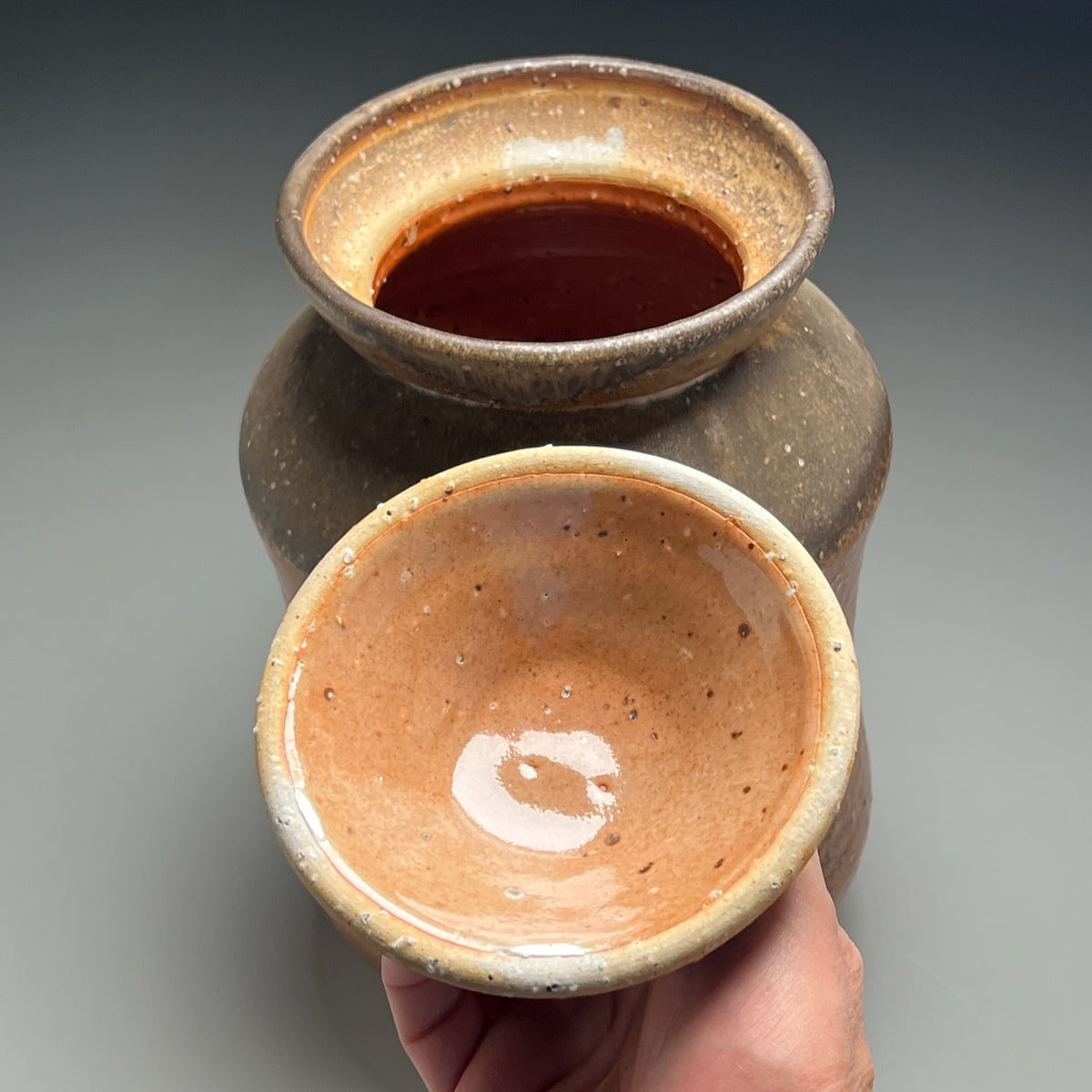 Covered Jar in Copper Penny and Ash Glazes, 15.5"h (Ben Owen III) – Ben ...