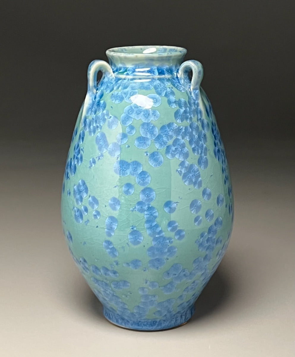 Edo Jar in Turquoise Crystalline, 8.75"h (Ben Owen III) – Ben Owen Pottery