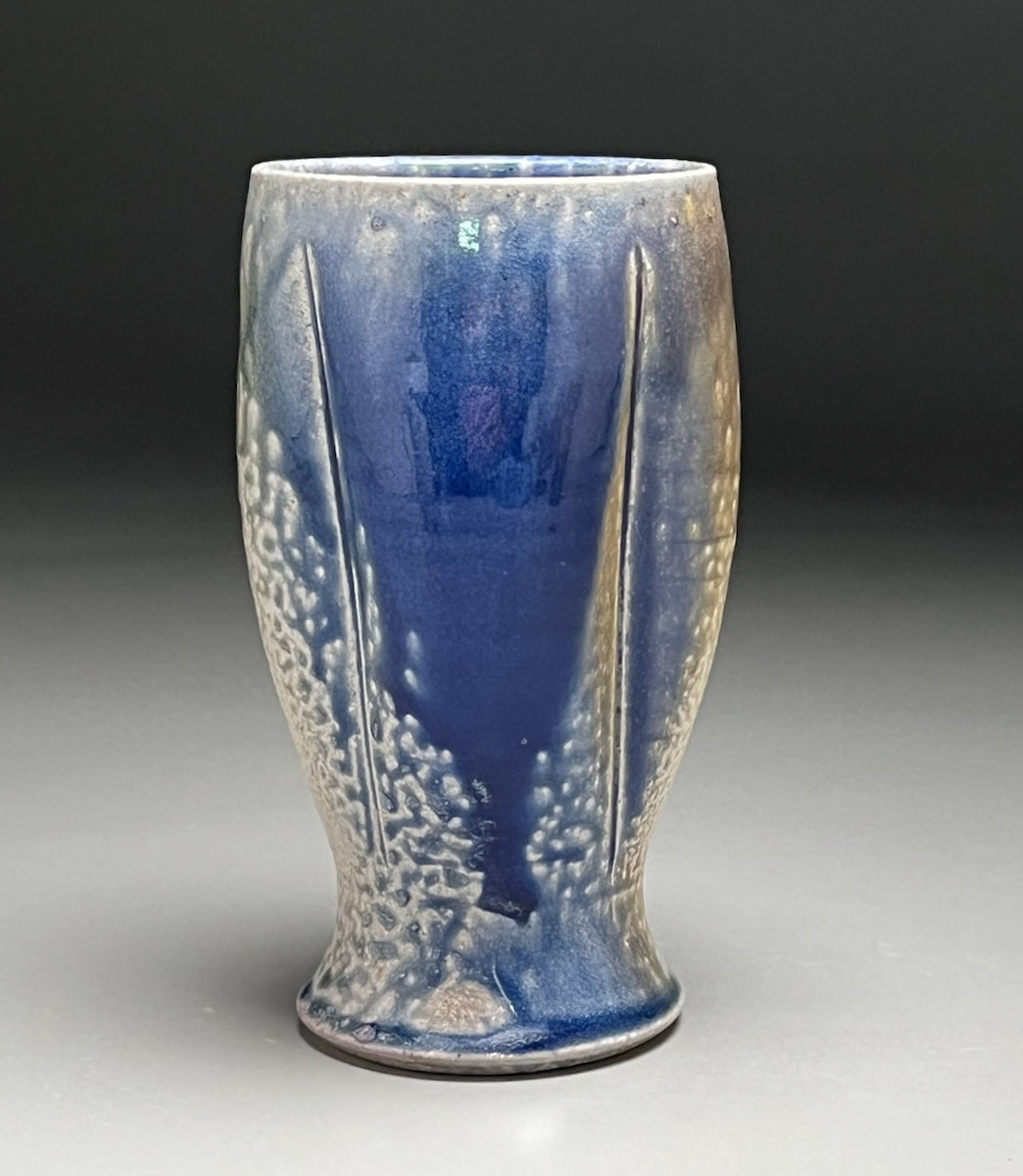 Melon Tumbler #1 in Cobalt & Ash Glazes, 6.25"h (Ben Owen III) – Ben ...